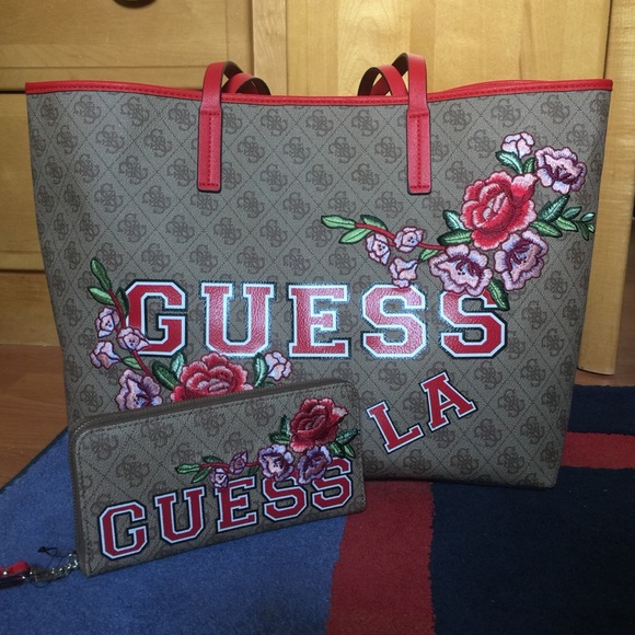 Guess | Bags | Guess Tote With Matching Wallet | Poshmark